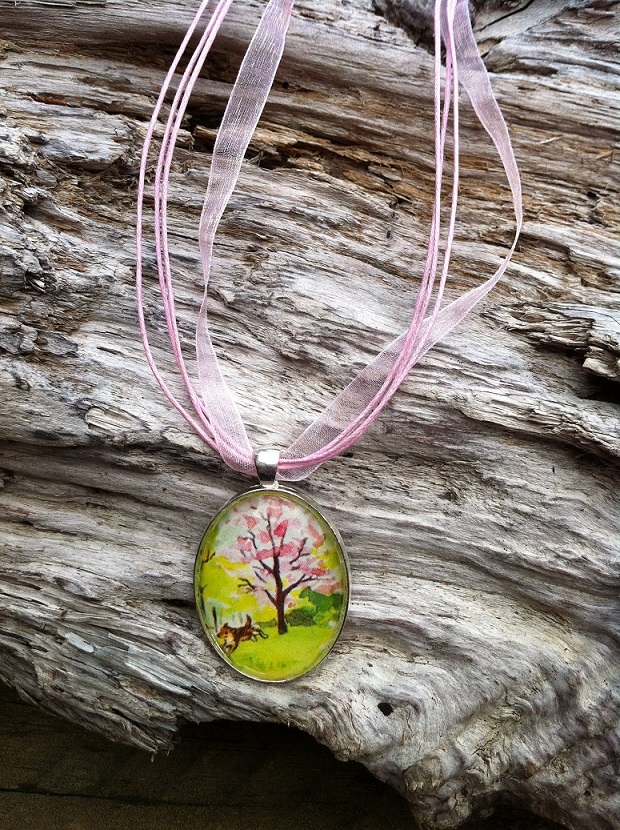 Pink Cherry Tree Pendant on Luulla